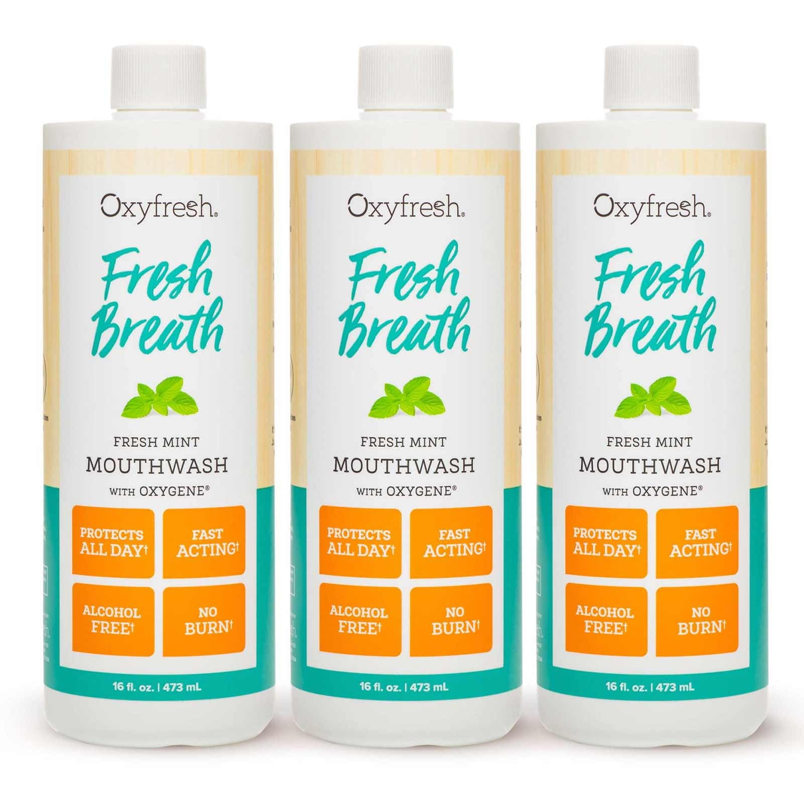 Enjuague bucal Oxyfresh Breath Fresh Mint 480 ml (3 botellas) | Walmart en línea