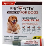 Provecta Advanced Flea and Tick Drops for Dogs Over 55 lb, Kills and ...