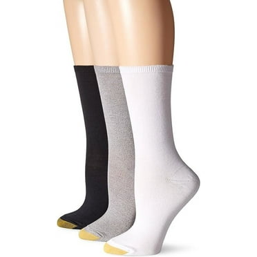 Combed Cotton Crew Socks for Women Colorful 6 Pairs Size 9-11 - Design ...