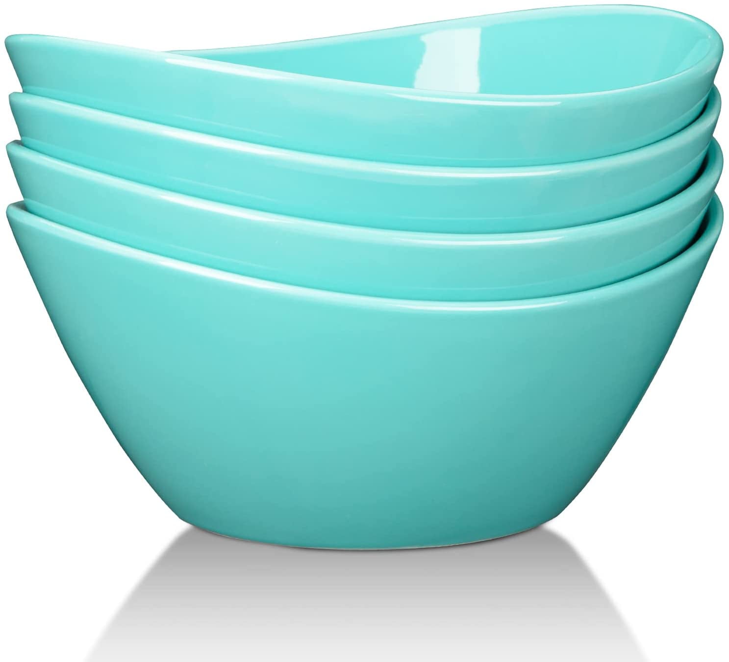 Cibeat 42 Ounce Porcelain Bowls Set of 4 Pack Premium White Ceramic ...