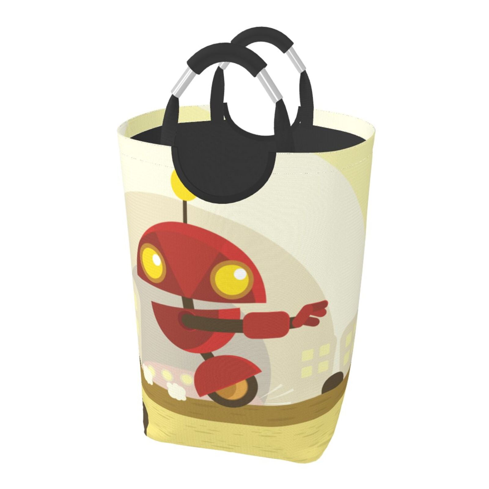 XMXY Future Wheel Red Robot Rectangular Laundry Basket Organizer ...