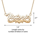 Personalized Planet Women's 3D Double Stacked 14kt plated Script ...