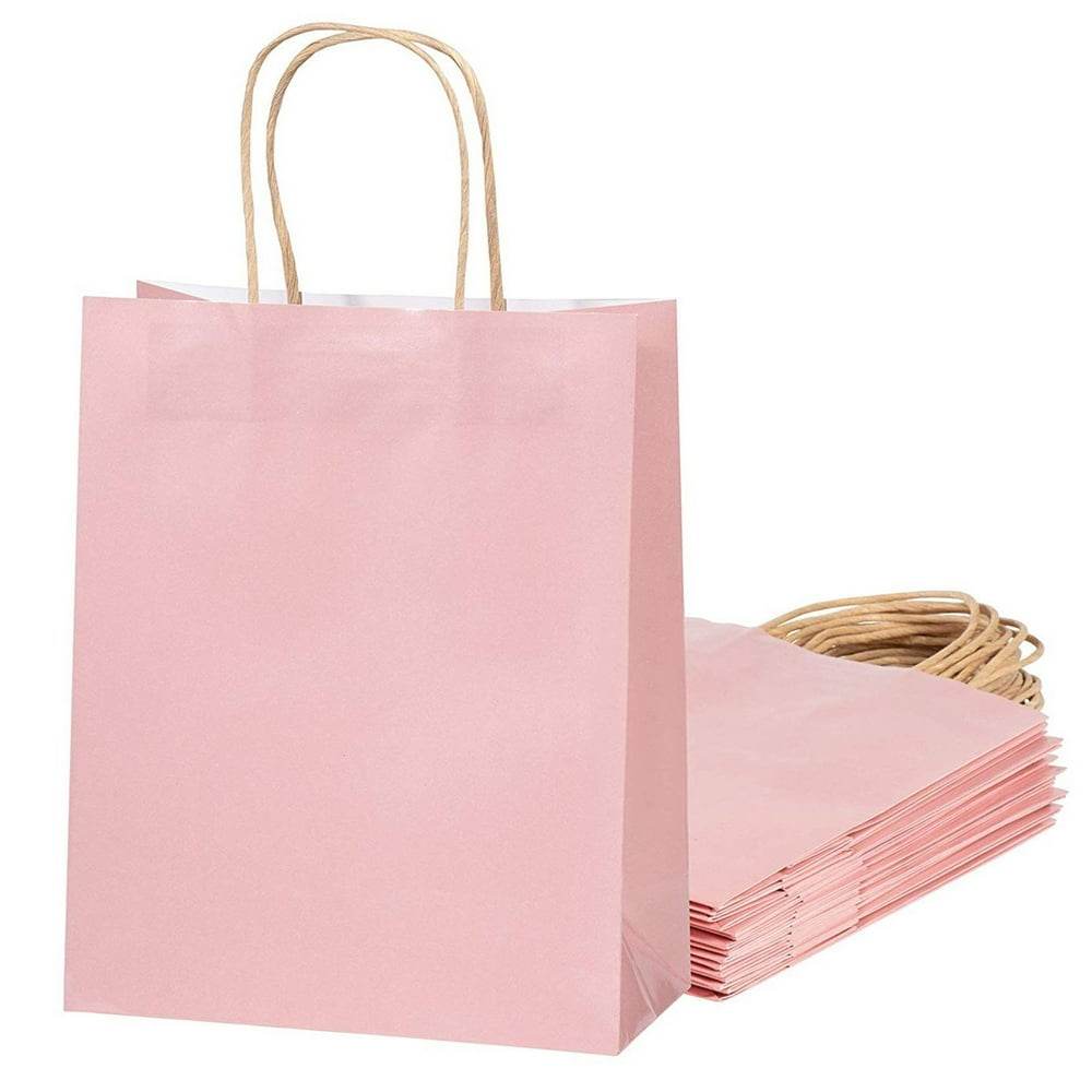 15 Pack Blush Pink Medium Gift Bags With Handles For Wedding Welcome 15-pack-blush-pink-medium-gift-bags-with-handles-for-wedding-welcome