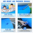 SUGIFT 8FT Inflatable Pool Full-Sized Family Lounge Pools Thicker ...