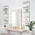 Sorbus LED Light Display Shelf - Vertical 5 Tier Wall Shelf Unit with 2 ...