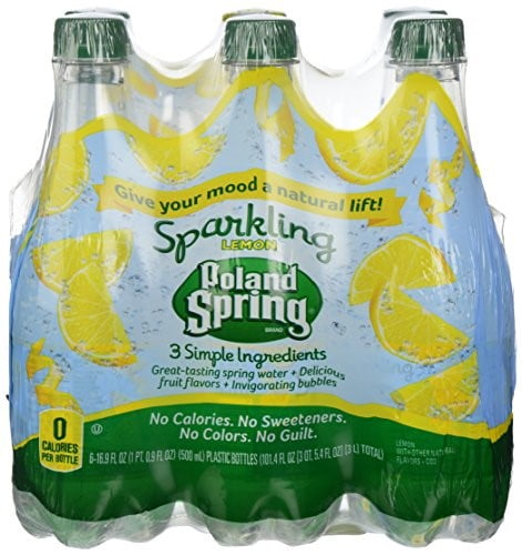 Poland Spring Sparkling Lemon Spring Water 16.9 Fl. Oz. 6 Count ...