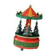 Carousel Music Box Rotating Carousel Christmas Tree Design Festive Wind ...
