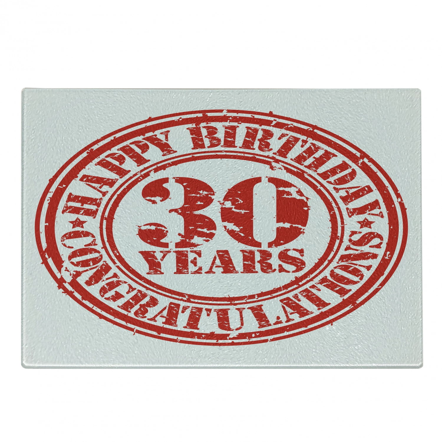 30th Birthday Cutting Board, Grunge Vintage Rubber Stamp Congratulation ...