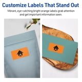 Avery Printable Rectangle Labels, Bright Orange, 1" x 2.5", 1,920ct ...