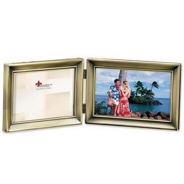 755946D Espresso Wood 4x6 Hinged Double Picture Frame - Walmart.com