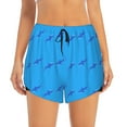 Adobk Party Shark Cute Print Womens Workout Shorts For Athletic Gym