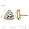 14k Solid Yellow Gold 3 3/4ct Lab Grown Diamond VS+ F+ Trillion Halo ...