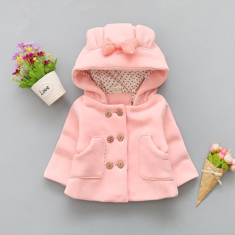 Click here for Cradleplanet Infants & Toddler Girls Hooded Woolen... prices