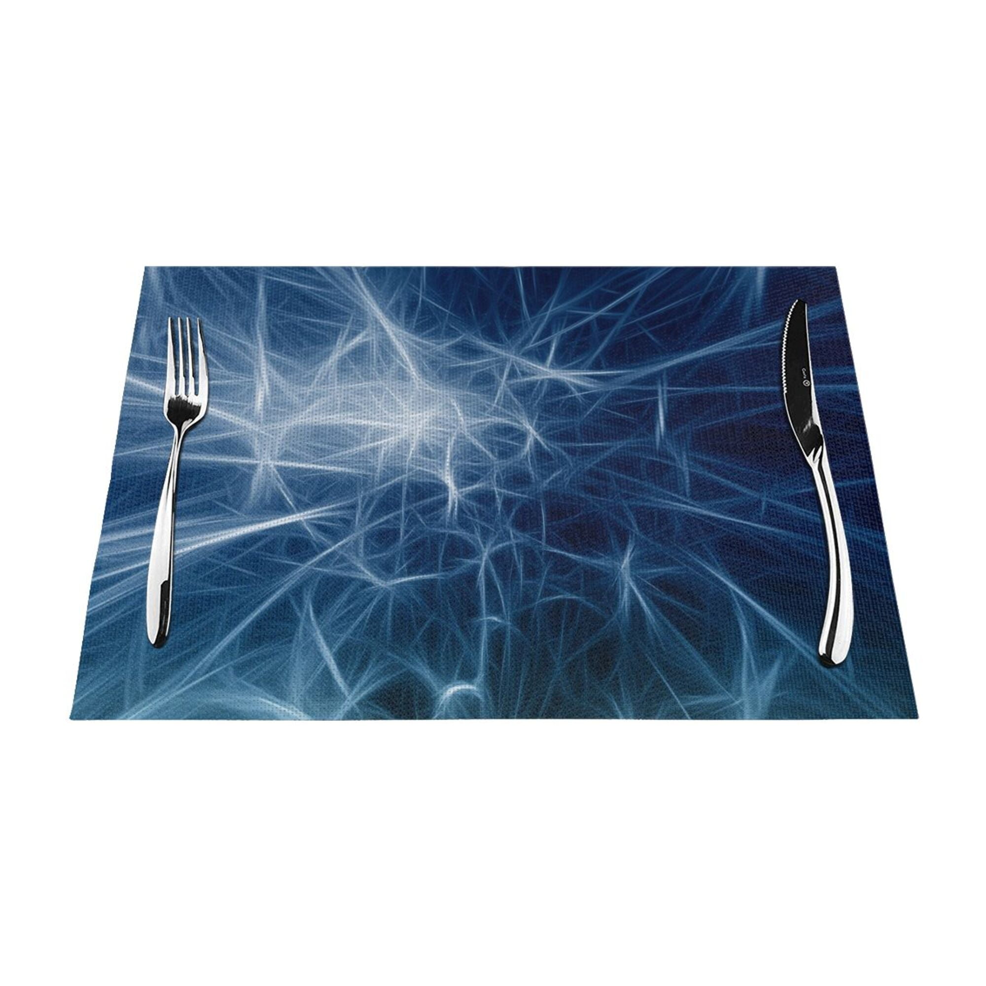 XMXY Woven Placemats Set of 6 PCS, Nebulous Fog Rings Table Mats ...