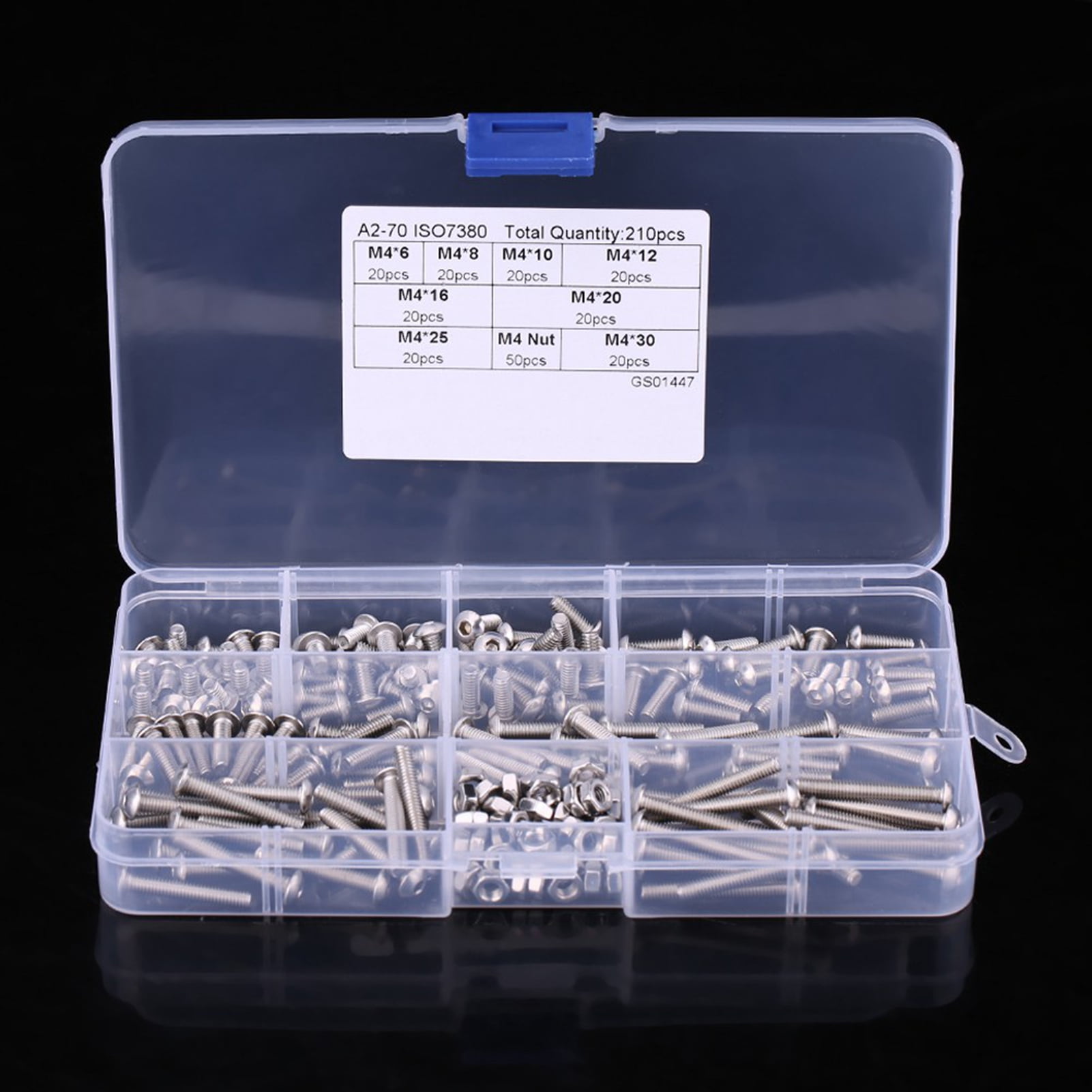 Click here for Gashomeca Bolts 210pcs M4 Stainless Steel Fastener... prices