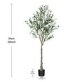 5ft Artificial Olive Tree, Pre-Potted Faux Plant for Indoor & Outdoor ...