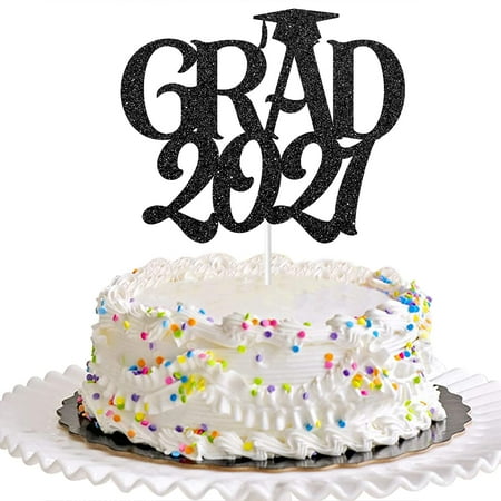 Grad 2021 Cake Topper Glitter Graduation Cake Topper Grad Cake Topper ...
