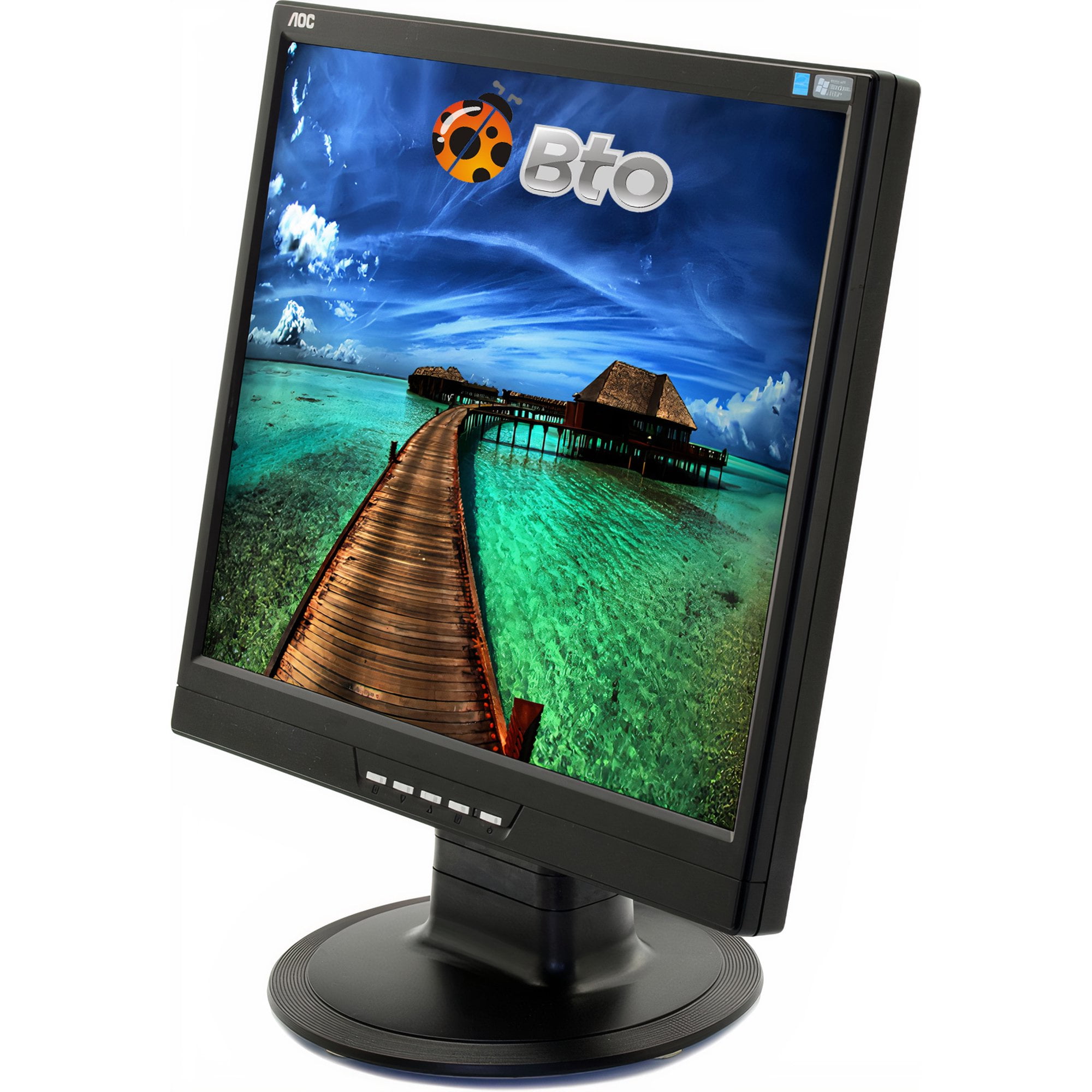 Restored AOC 177S1 SXGA 17" AntiGlare (1280 x 1024) Bto Monitor VGA ...