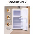 Krib Bling 3.5 Cu.ft Mini Fridge with Freezer, Retro Design, Adjustable Thermostat for Home ...