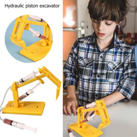 Coiry Creative Hydraulic Piston Excavator DIY Scientific Experiment ...