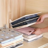 Stackable T Shirt Folding Board with Clips Wardrobe Shelf Dividers ...