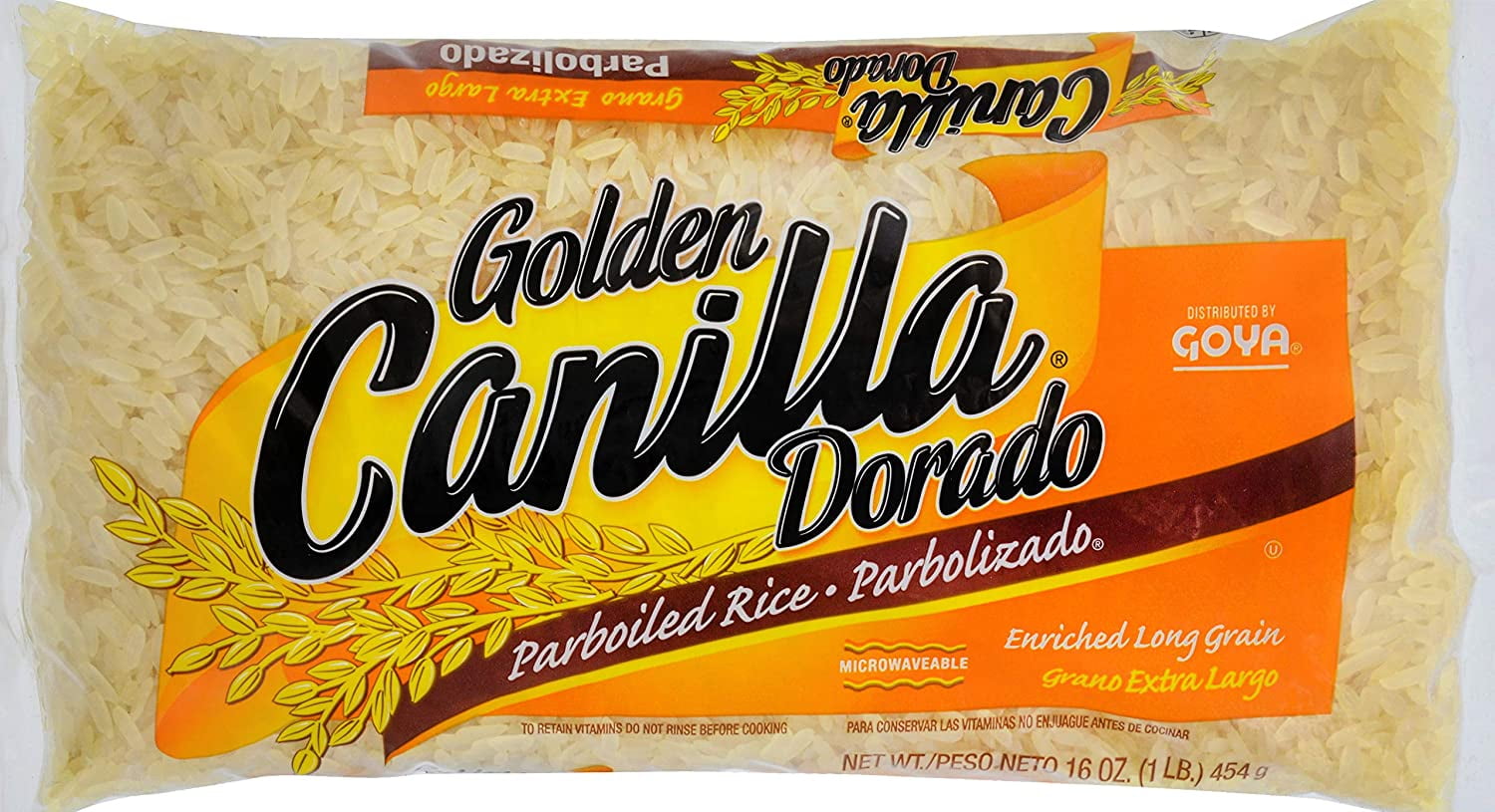 Goya Golden Canilla Long Grain Parboiled Rice, 1 Pound - Walmart.com