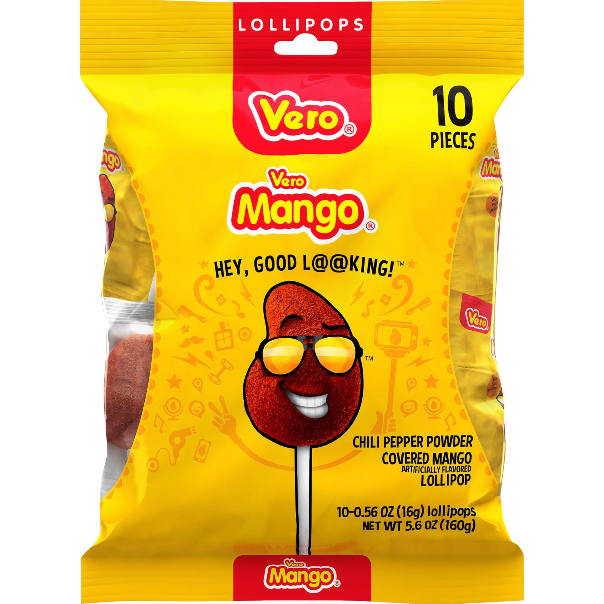 Vero Mango 10 ct Bag, 0.56 oz Mango Flavored Lollipop - Walmart.com