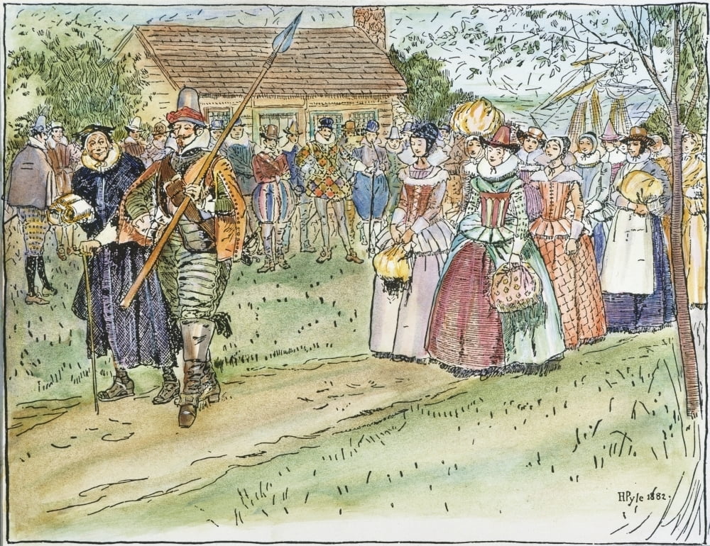 Jamestown: Women, 1621. /Nthe Arrival In 1621 At Jamestown, Virginia ... Jamestown: Women, 1621. /Nthe Arrival In 1621 At Jamestown, Virginia ...