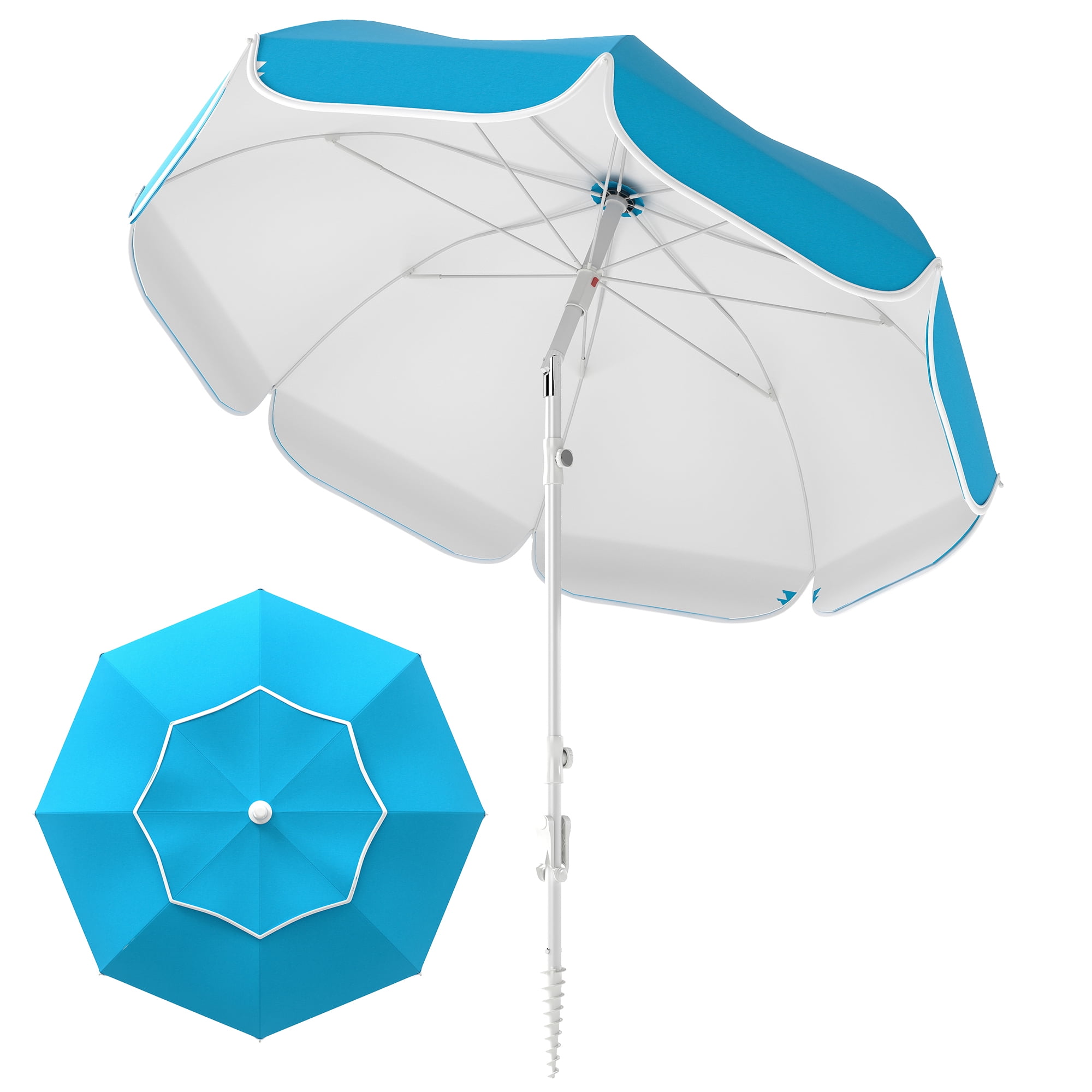 Click here for Outsunny 6ft Beach Umbrella  Adjustable Height & T... prices