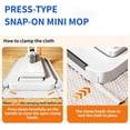 Press Grip Mini Mop for Tight Spaces – 39in Compact Handle, One-Click ...