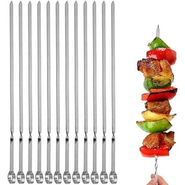 Best 12 PACKS 32" Marshmallow Roasting Sticks Set of 8 BBQ Skewers, Smores & Hot Dog Fork with ...