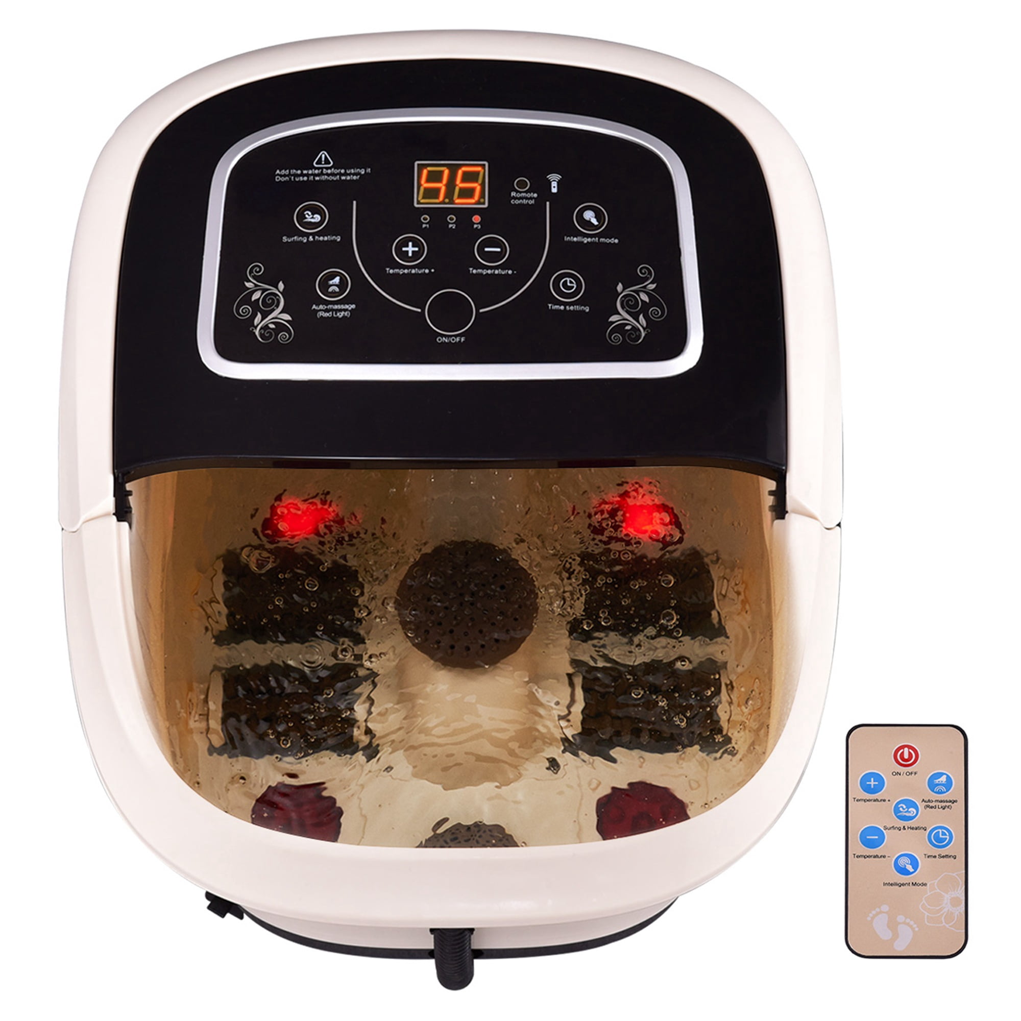 Costway All-In-One Foot Spa Bath Massager Time Set Heat with 4 Roller ...