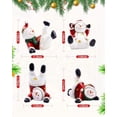 Christmas Stocking Holders for Mantle Set of 4, 3D Resin Snowman ...