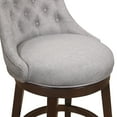Hillsdale Furniture Halbrooke Wood Swivel Bar Height Stool Gray Fabric