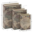 deco 79 wood fabric book box, 13 by 11 by 8-inch, set of 3 - Walmart.com