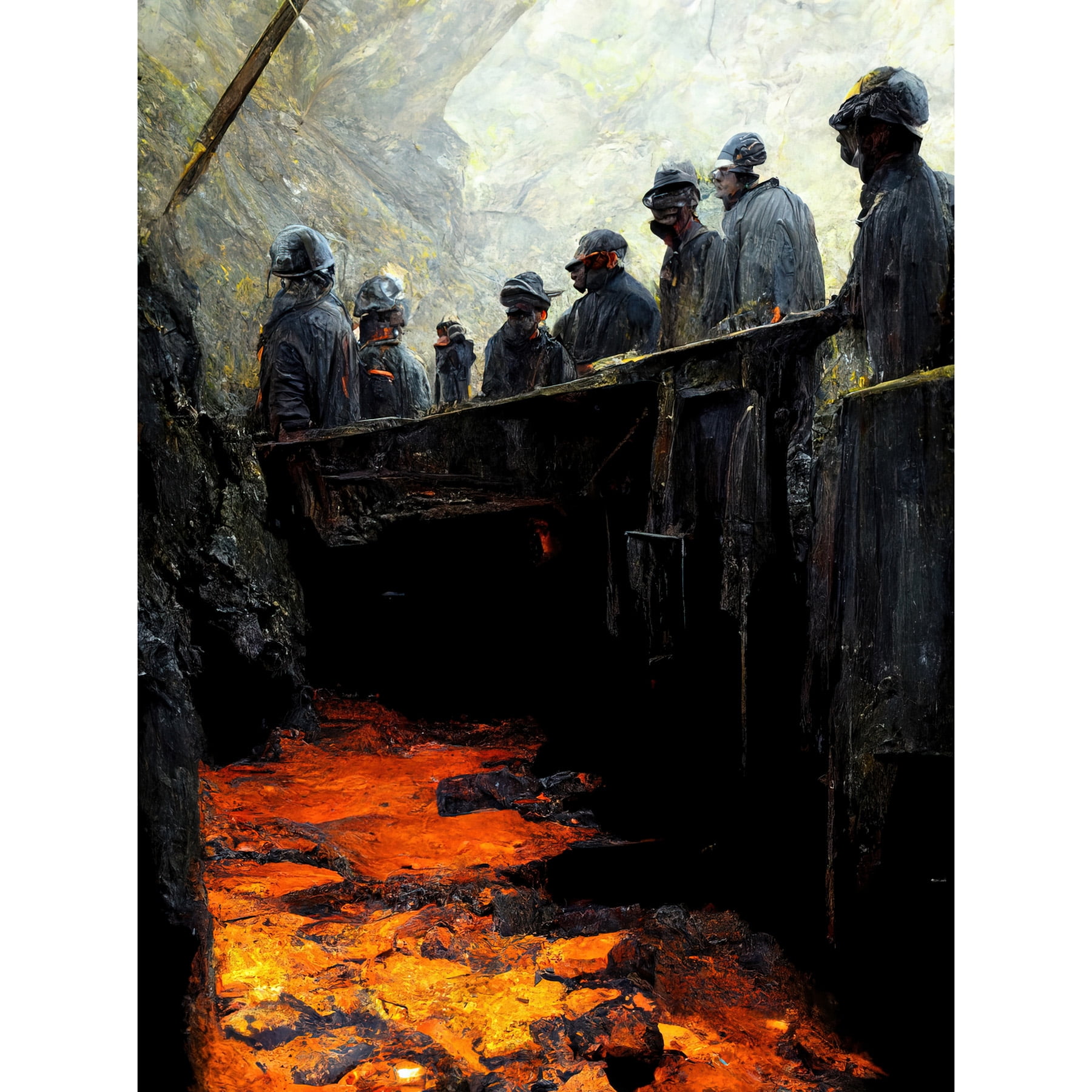 Black Gold Coal Miners Pit Bank Unframed Wall Art Print Poster Home ...