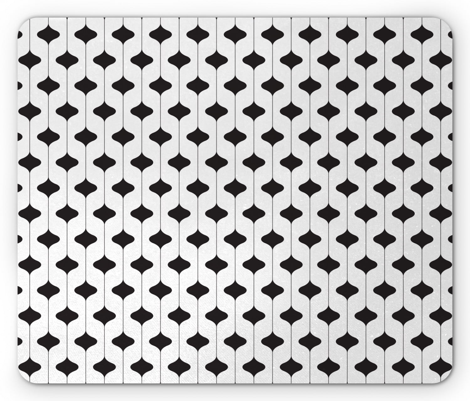 Abstract Mouse Pad, Curved Shaped Vertical Lines with Oval Waves Damask ...