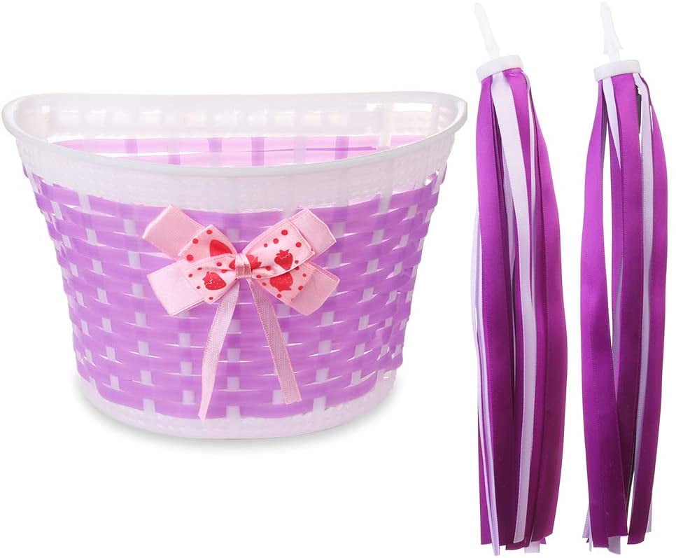 Girl's Bike Basket with Streamers Bike Accessory Gift for Girls ...