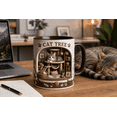 Cat Tree Mug Cozy Cat Lover Gift, Cute Kitten Coffee Cup for Pet ...