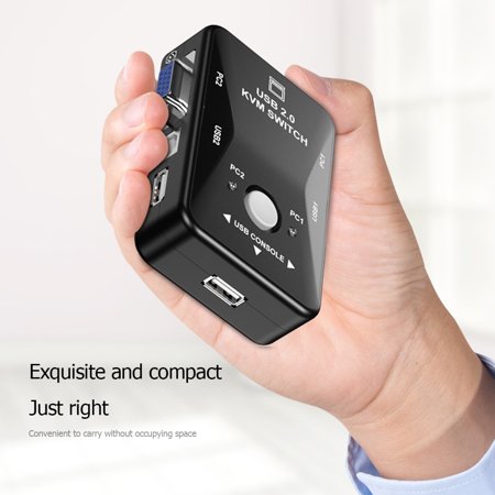 Mymisisa HW1701 USB KVM Switch 2 in 1 Out VGA Splitter Box for Keyboard ...