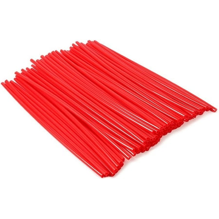(Red)72 pcs Motorcycle Spoke Skin Covers Kit Motocross Wheel Rim Covers ...