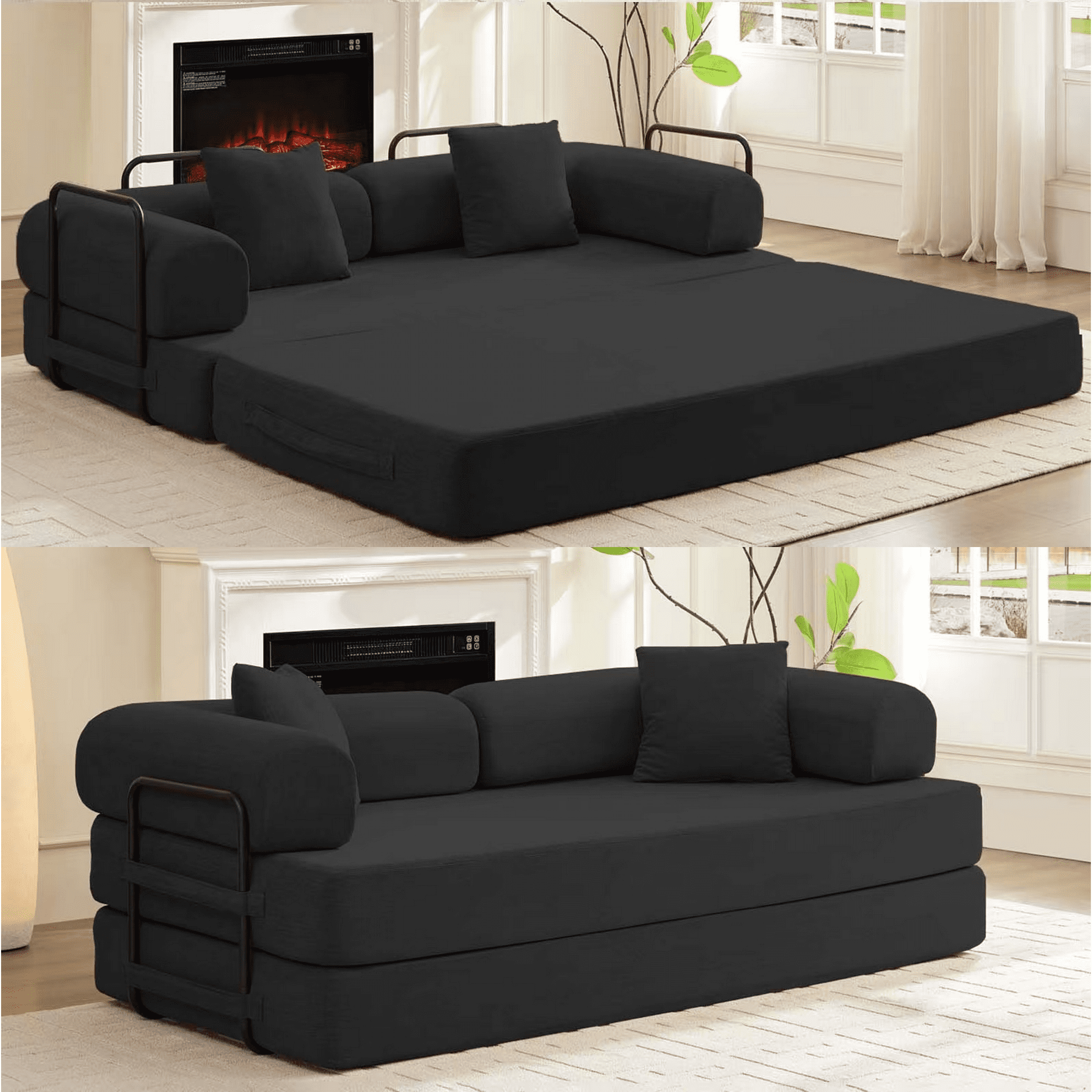 Click here for Puremind 78.7W Convertible Folding Sofa Bed  Futon... prices