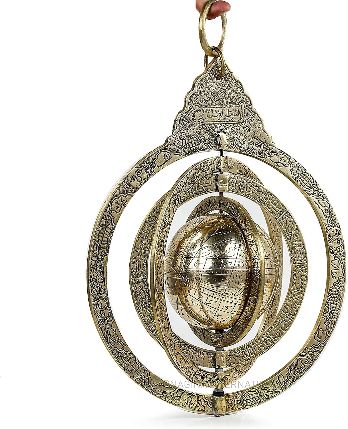 Brass Armillary Sphere (Hanging Pear Sphere) - Walmart.com