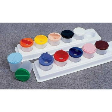Jack Richeson 8-Color Tempera Cake Palettes with Storage Rack, Set of ...