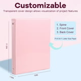 1 inch Binders 3 Ring View Binders Holds 200 Sheets of Letter Size ...