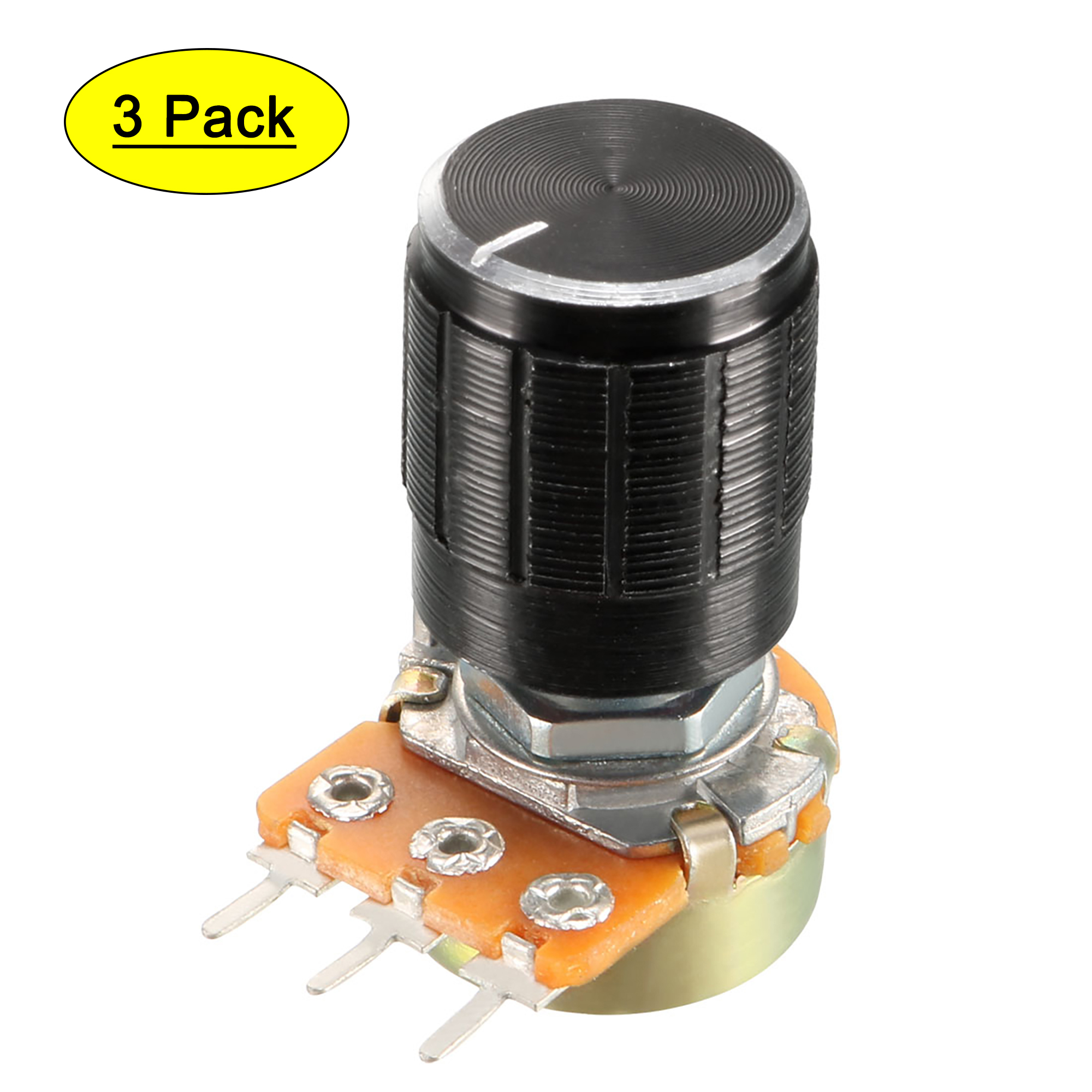 Uxcell 3packs 1K Ohm Variable Resistors Single Turn Rotary Carbon Film ...