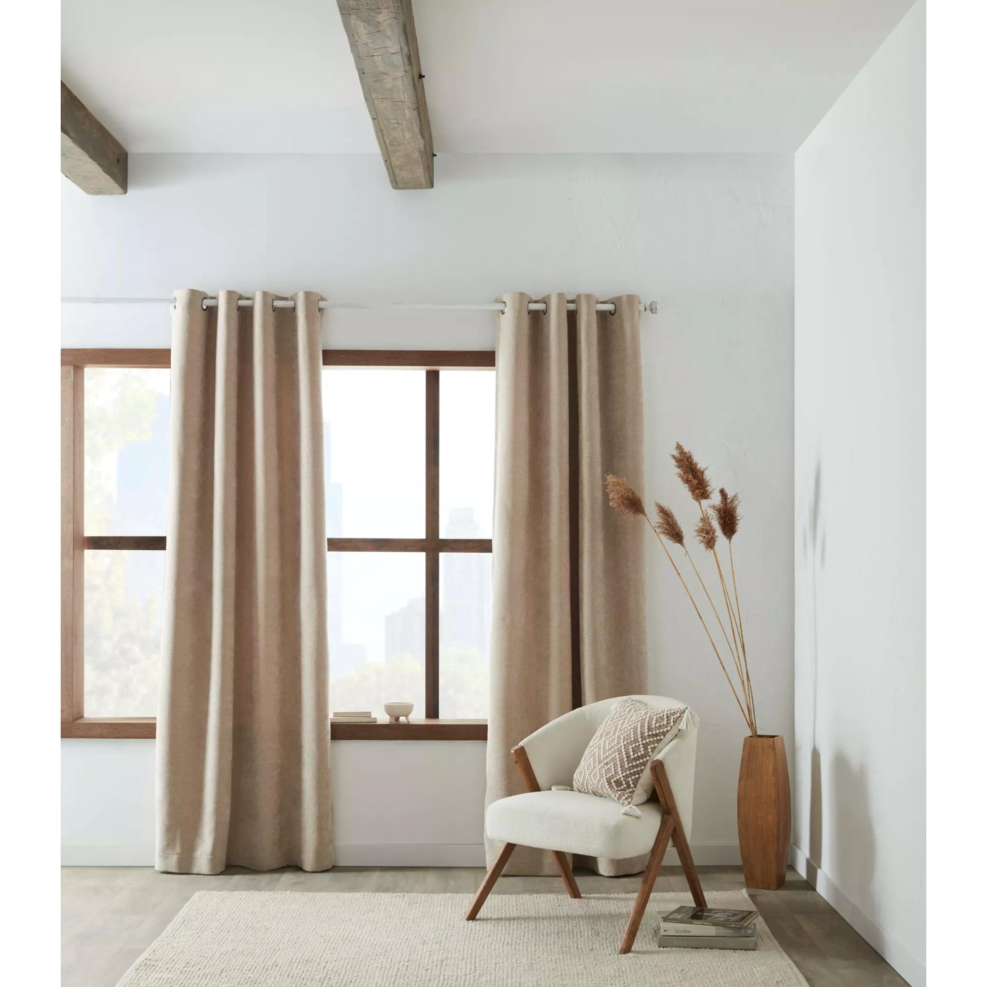 Click here for Bouclair Beige Tajo Panel Curtain 54x84 In (137x21... prices