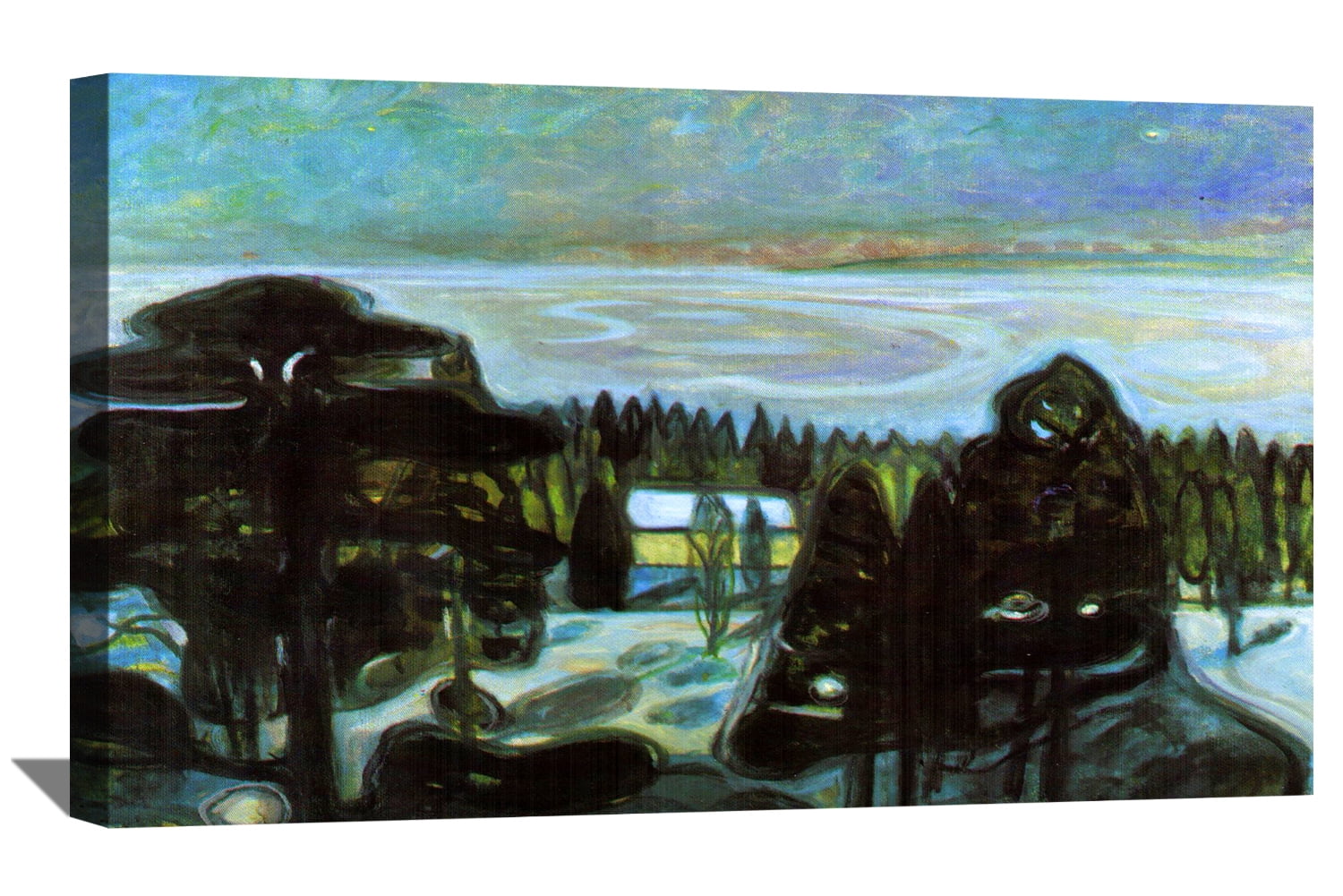 Edvard Munch Painting Art Print Kiss By The Window-C Canvas Art Print ...