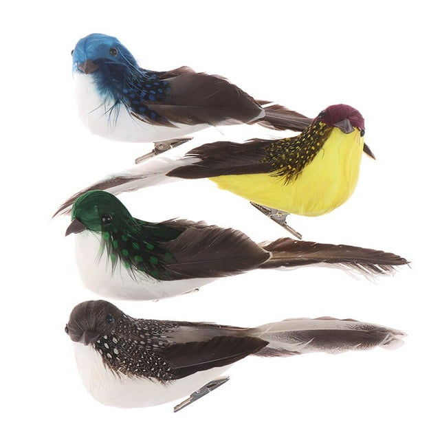 Fuwaxung 1PCS/2PCS Artificial Birds Fake Foam Animal Simulation Feather ...