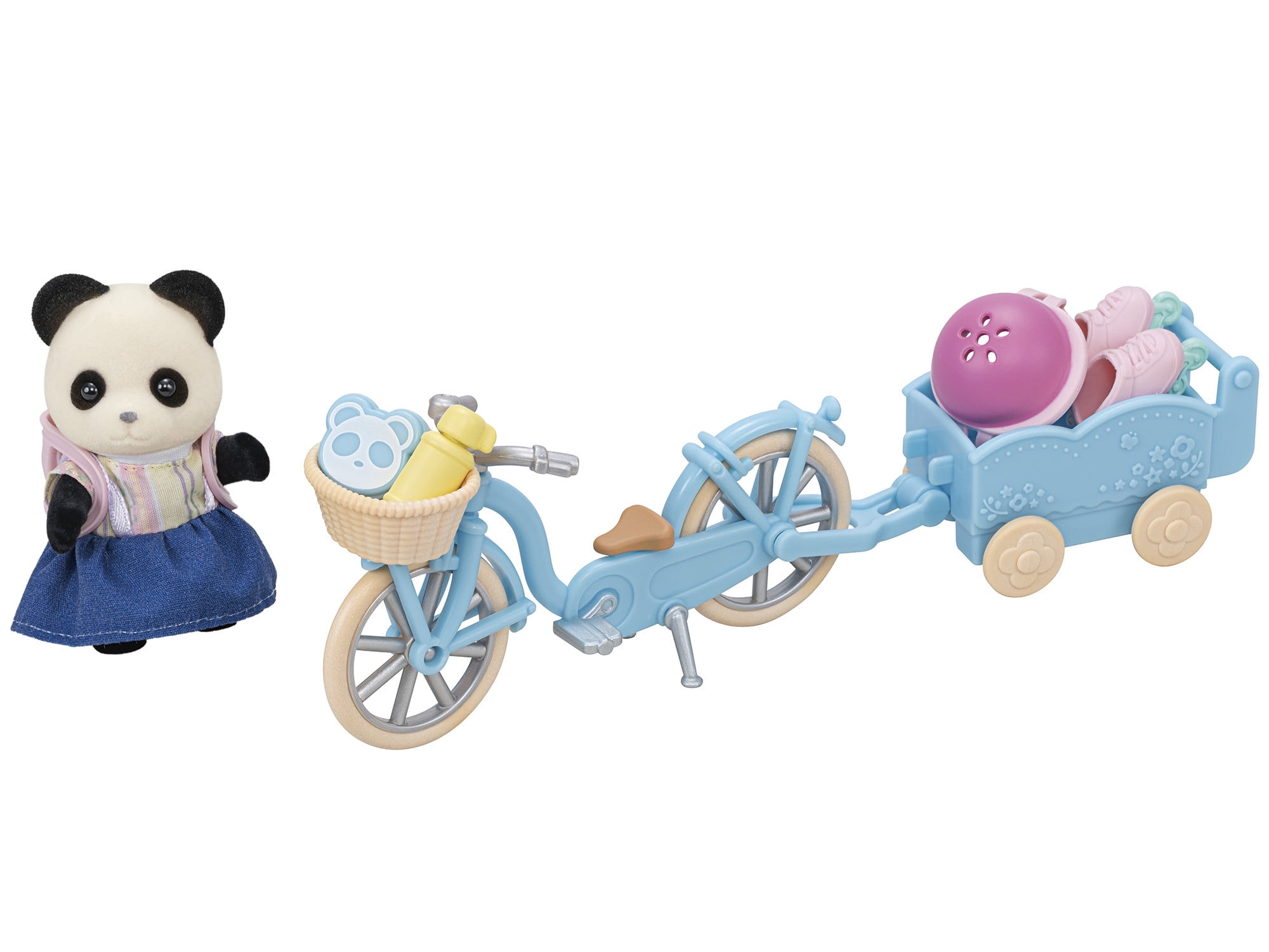 Calico Critters Pookie Panda Girl's Cycle & Skate Set, Dollhouse ...